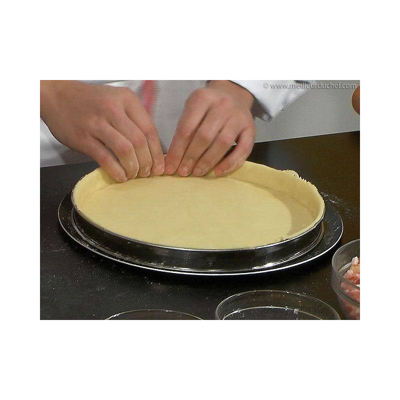 Cercle à tarte haut Bords Roulés Inox GOBEL H27 D300