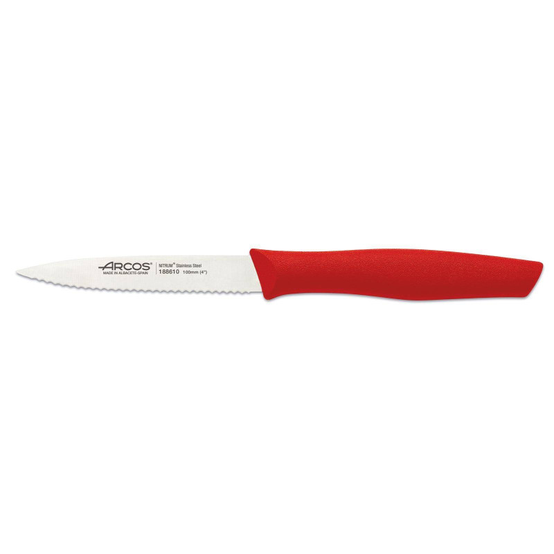 NOVA Couteau d'office cranté ARCOS 10 cm Rouge