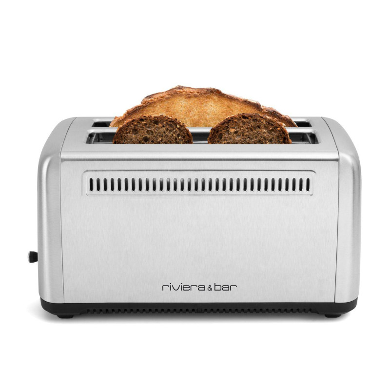 Grille pain électrique Toaster Inox 2 fentes Extra-Longues Riviera&Bar
