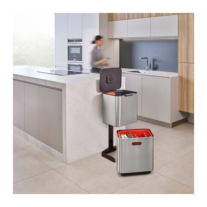 Poubelle de cuisine Tri Sélectif TOTEM Max Joseph Joseph 60 L Inox