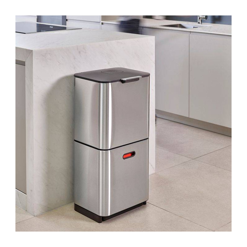 Poubelle de cuisine Tri Sélectif TOTEM Max Joseph Joseph 60 L Inox