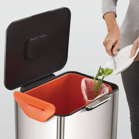 Poubelle de cuisine Tri Sélectif TOTEM Max Joseph Joseph 60 L Inox