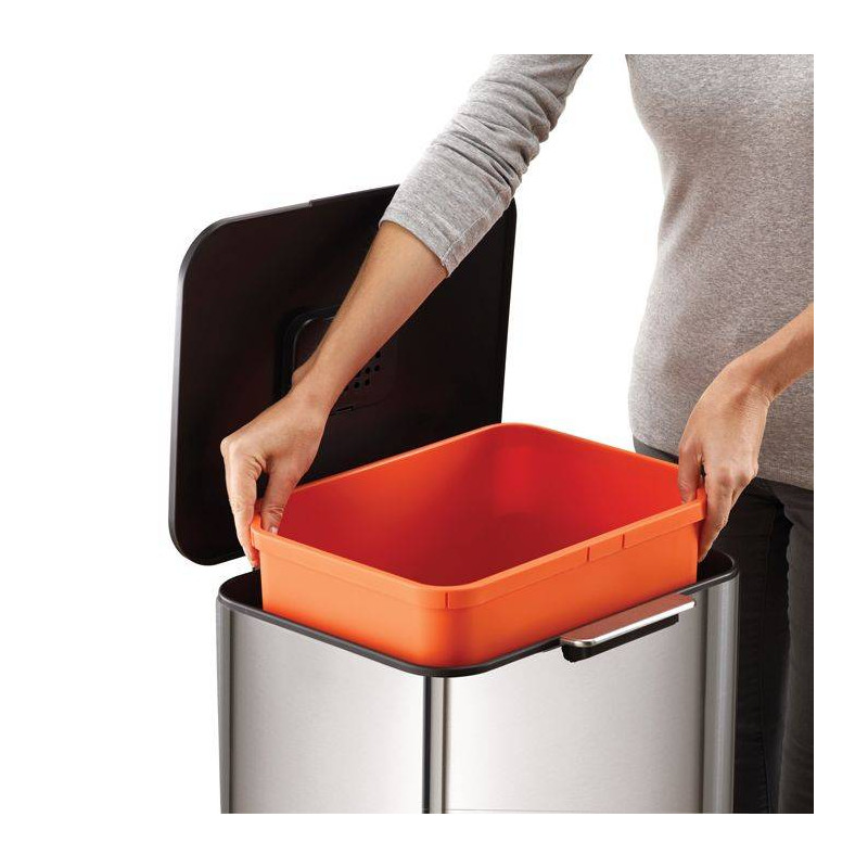 Poubelle de cuisine Tri Sélectif TOTEM Max Joseph Joseph 60 L Inox