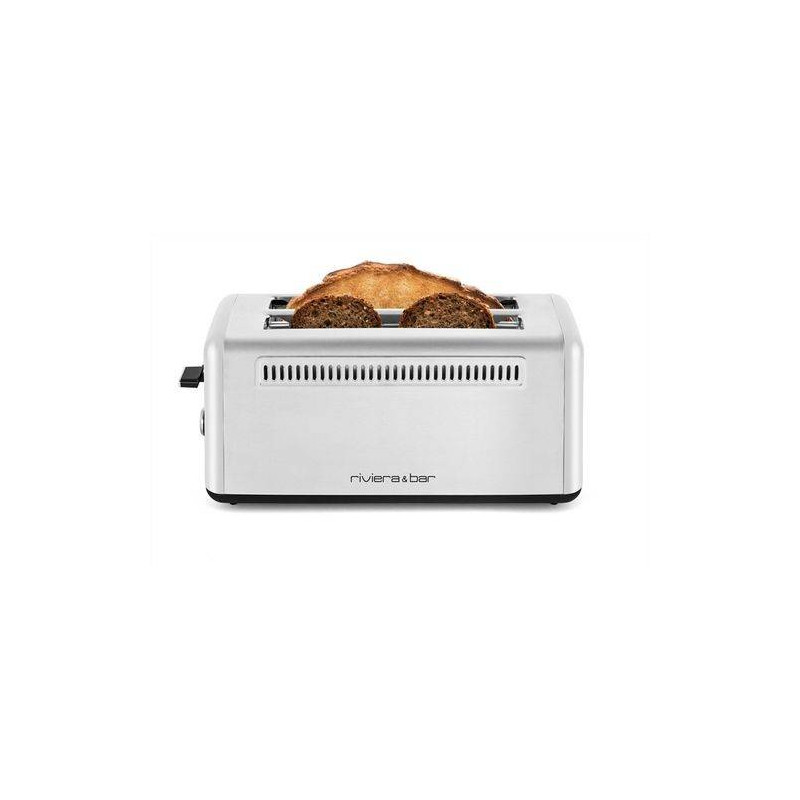 Grille pain électique Toaster Inox 2 fentes Extra-Longues Riviera&Bar Inox