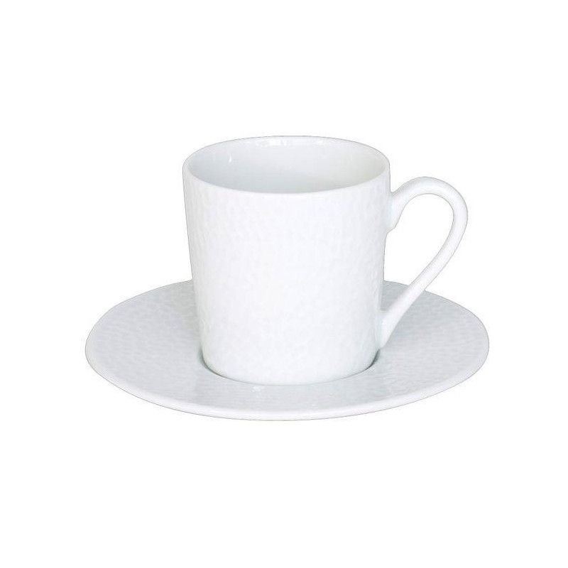 LOUNA Tasse café avec sous-tasse en porcelaine blanche - Les 6 TABLE ...