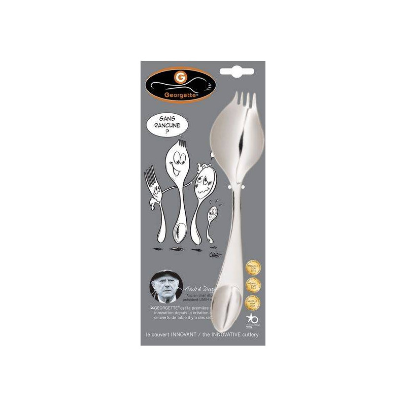 GEORGETTE UNIK Fourchette Cuillère Inox 18/0 finition brillante