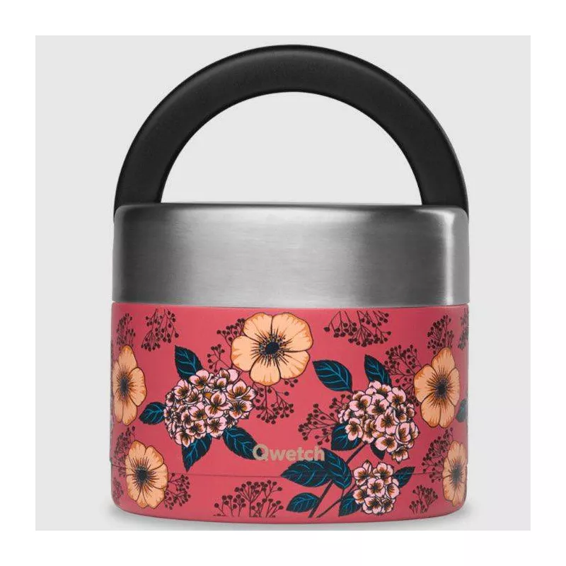 Boîte repas isotherme double paroi en Inox Qwetch 850 ml Anémone Terracota