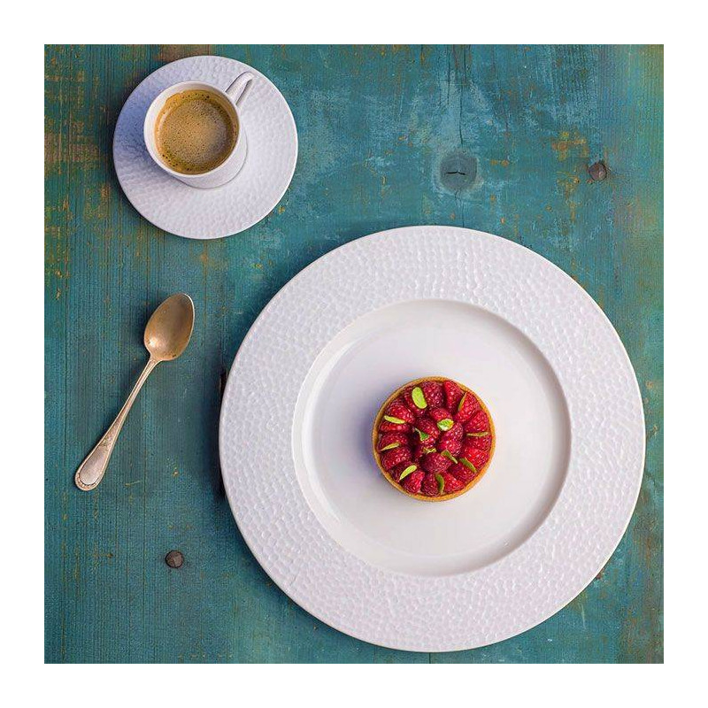 LOUNA Assiette plate en porcelaine blanche 27 cm TABLE PASSION
