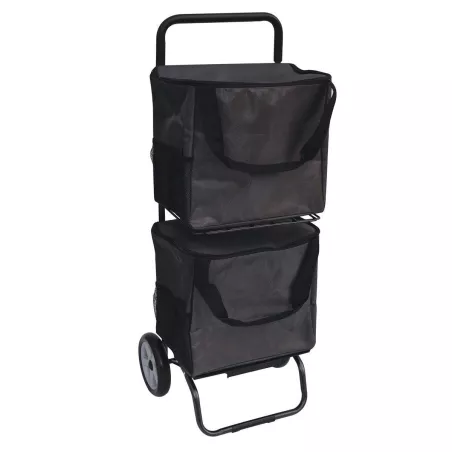 Chariot double MODULO Poussette de marché de courses 2 roues SIDEBAG ...