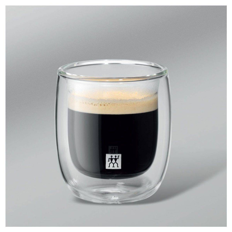 SORRENTO Verre Tasse à café expresso double paroi 80 ml ZWILLING - les 2