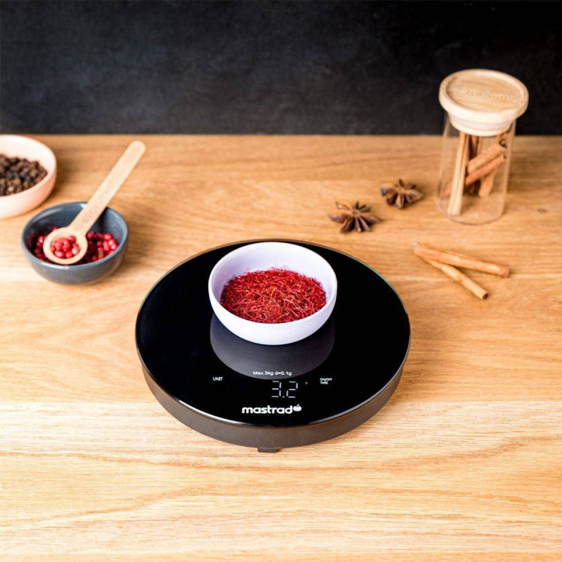 Balance Electronique de précision 3 kg MASTRAD Noir