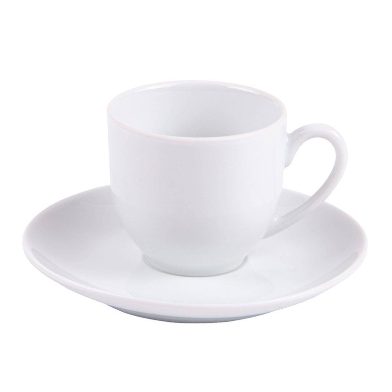 ALASKA Paire Tasse à café expresso en porcelaine blanche TABLE PASSION