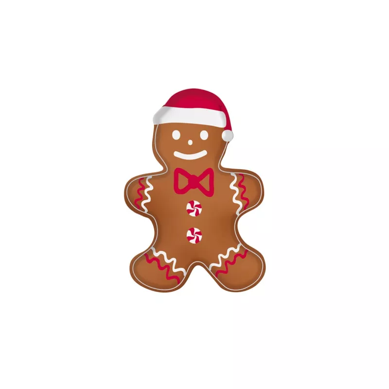 GINGERBREAD plat 17x25 cm en forme de bonhomme pain d'épice Porcelaine ...