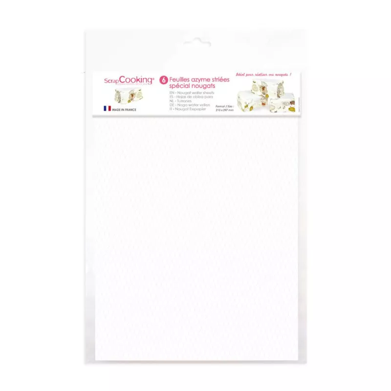 Feuille AZYME Format A4 - Sachet de 6 feuilles Scrapcooking