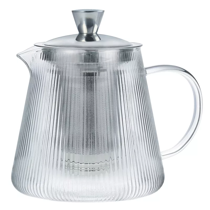 DARJEELING Théière en verre borosilicate avec infuseur inox et fond dévissable CRISTEL 1,2 L