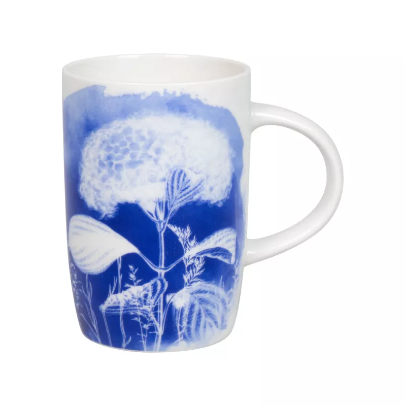 MUG / Tasse Porcelaine Könitz - Grand Volume Cyan blue hydrangea