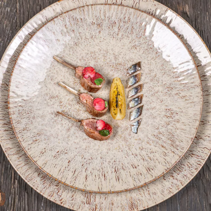 AKARIS Assiette plate en Grès D27 TABLE PASSION SC