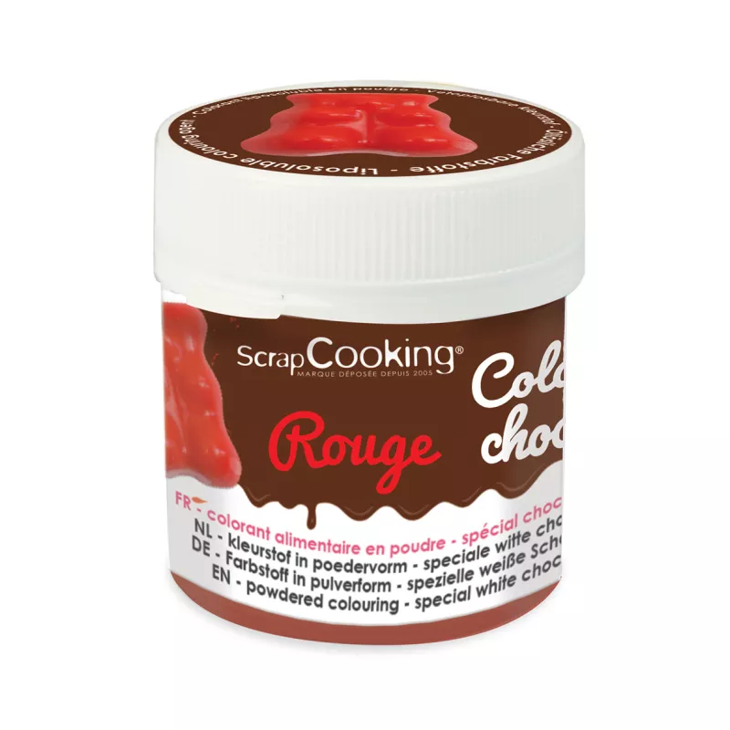Colorant alimentaire liposoluble pot 5g Rouge Scrapcooking