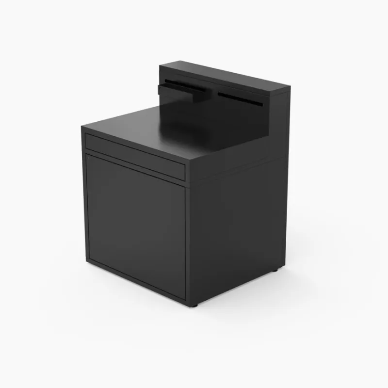 Meuble de cuisine extérieure Desserte avec comptoir bar noir Forge ...