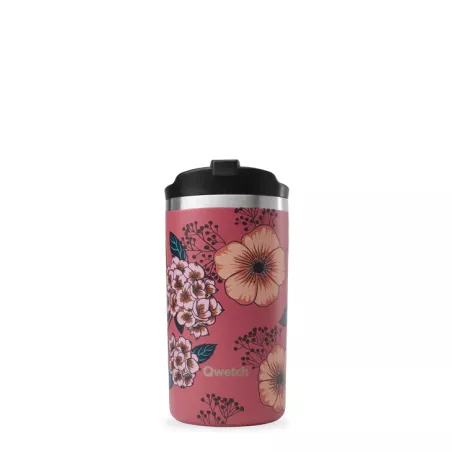 TRAVEL MUG | Isotherme double paroi en Inox Qwetch 350ml | Anémones