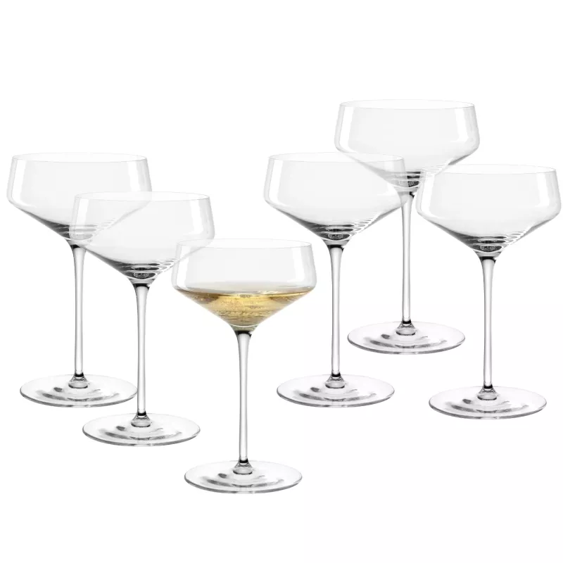 Set 6 coupes à champagne Puccini 350 ml – Leonardo | Élégance et robustesse
