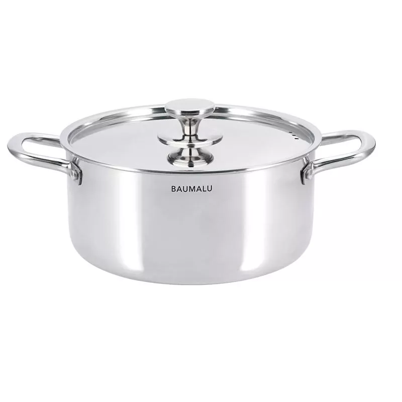 Faitout inox avec couvercle tripli BAUMALU D26 5 L
