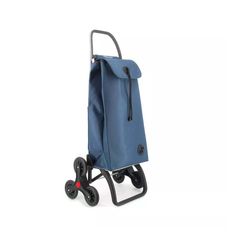 IMAX MF Poussette de marché Chariot de courses 6 roues ROLSER bleu Denim