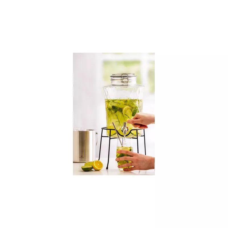 Diamond Bonbonne en verre avec robinet inox jus punch rhum arrangé ...