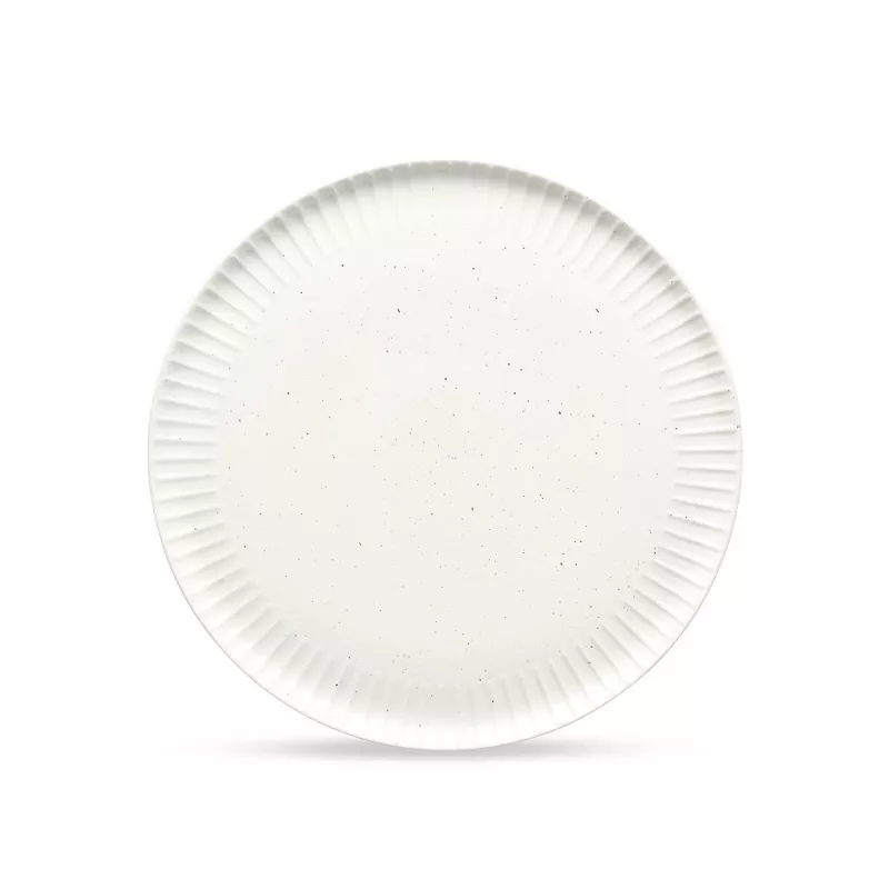 Ora gloss Assiette plate en porcelaine D26.5 Salt and Pepper